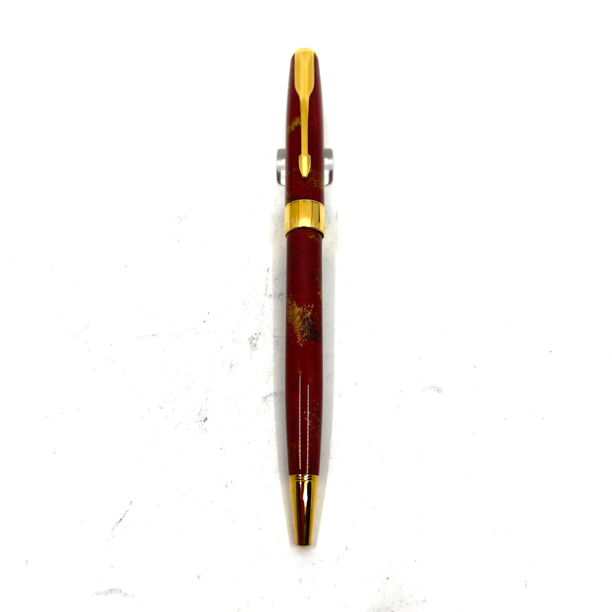 Parker Sonnet Ballpoint Pen - Red/Gold/Black Chinese Laque Overlay – Fountain Pen Hospital