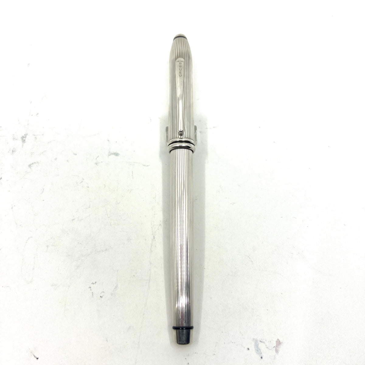 Cross Townsend Sterling Silver Fountain Pen - Etched Vertical Lines ...