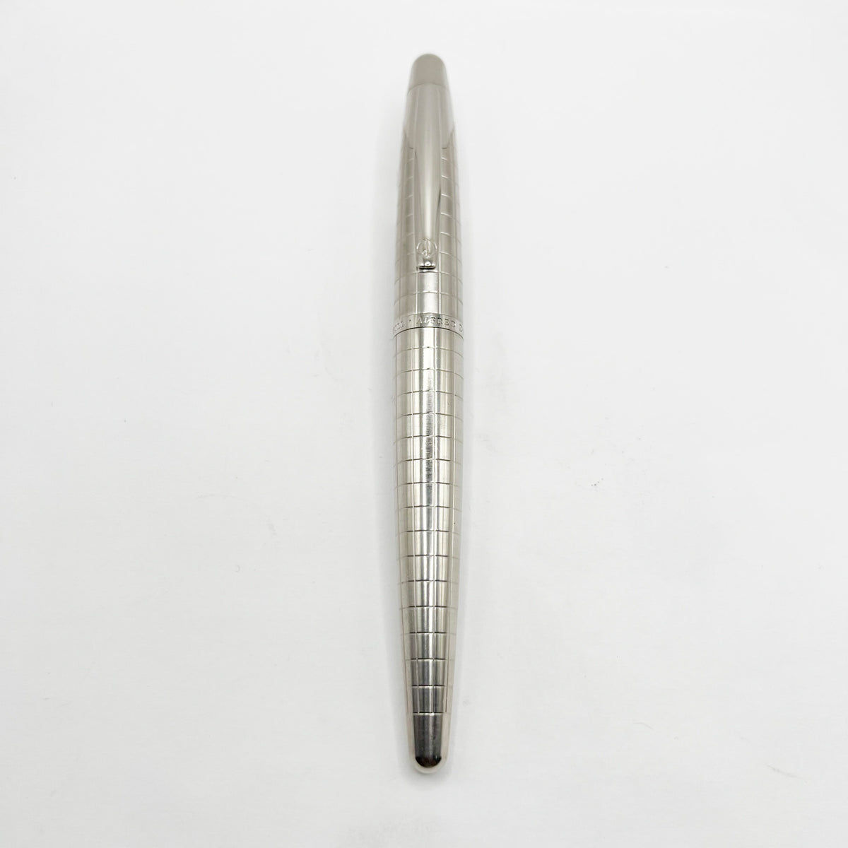 Dunhill AD2000 Brushed Stainless Steel Cross Hatch Design Fountain Pen ...