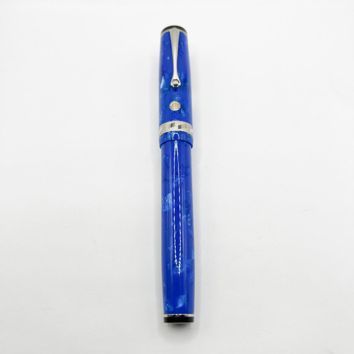 Wahl Eversharp Signature Marbled Blue Fountain Pen - Broad Stub 18kt G ...