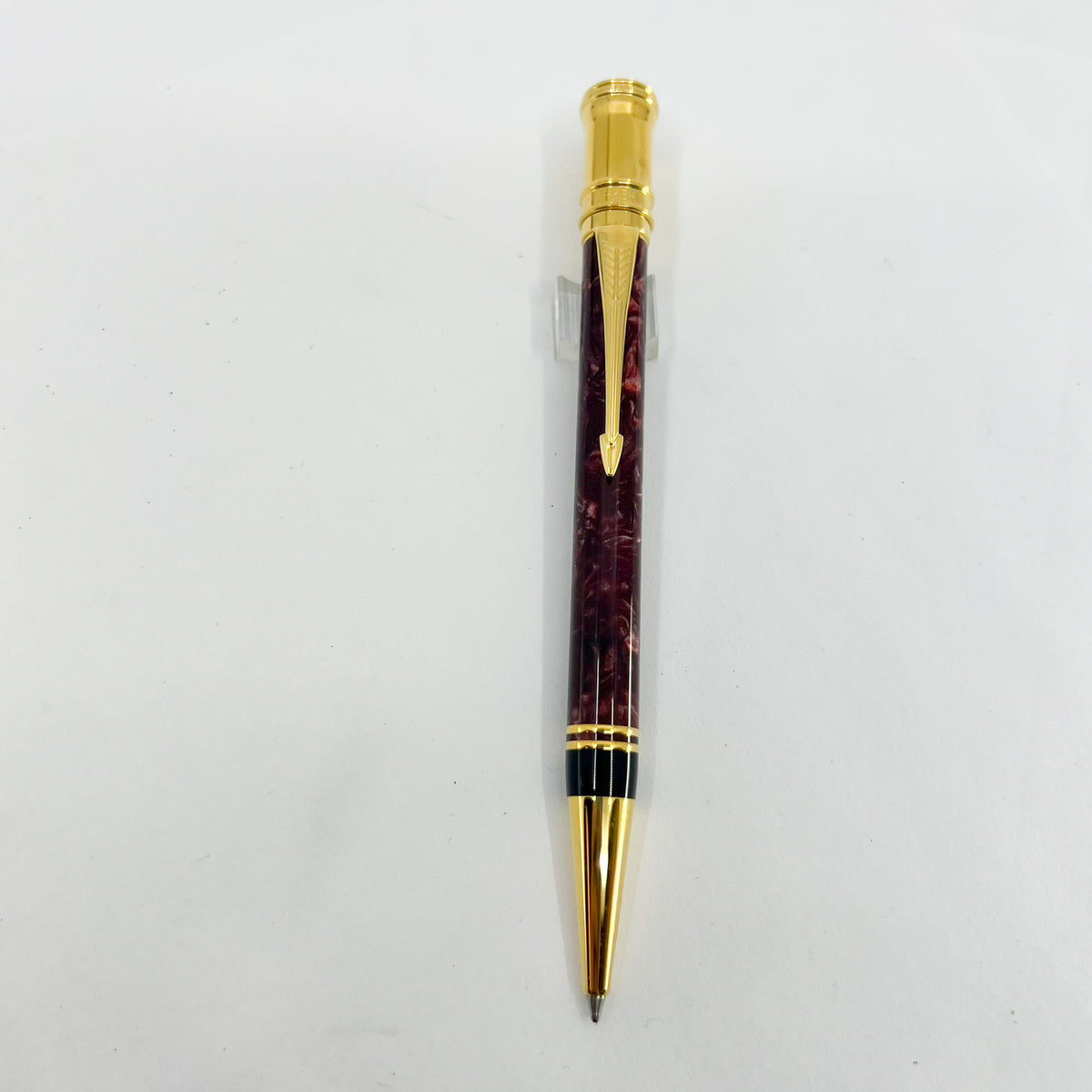 Parker Duofold Marble Maroon Ballpoint Pen - Circa 1991 – Fountain Pen ...