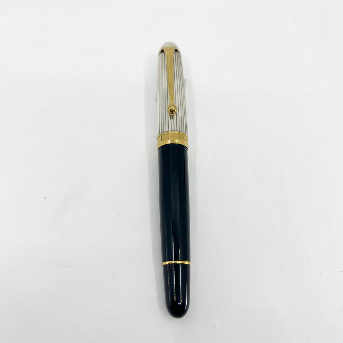 Aurora Large #88 Sterling Silver Cap Fountain Pen - Medium 14kt Gold N ...