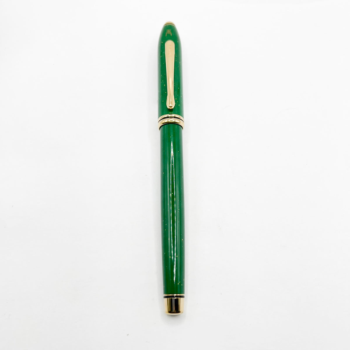 Cross Townsend Green Jade/ 22K Gold Dust Fountain Pen - Fine 18kt Gold ...