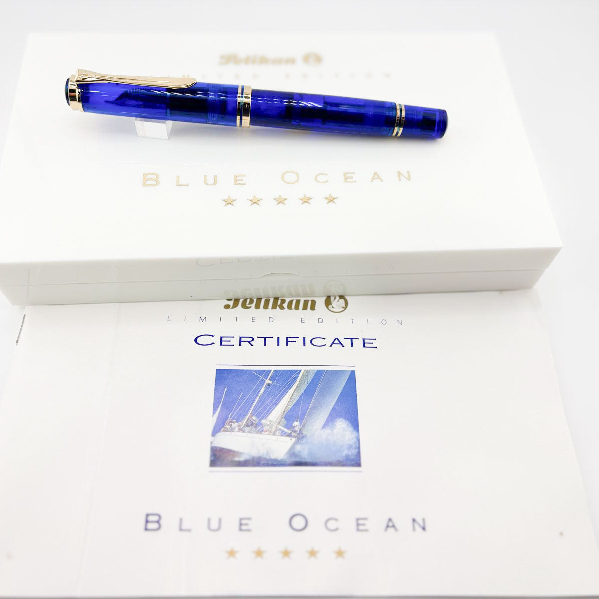 Pelikan Blue Ocean Limited Edition Fountain Pen - Fine 18kt Gold Nib ...
