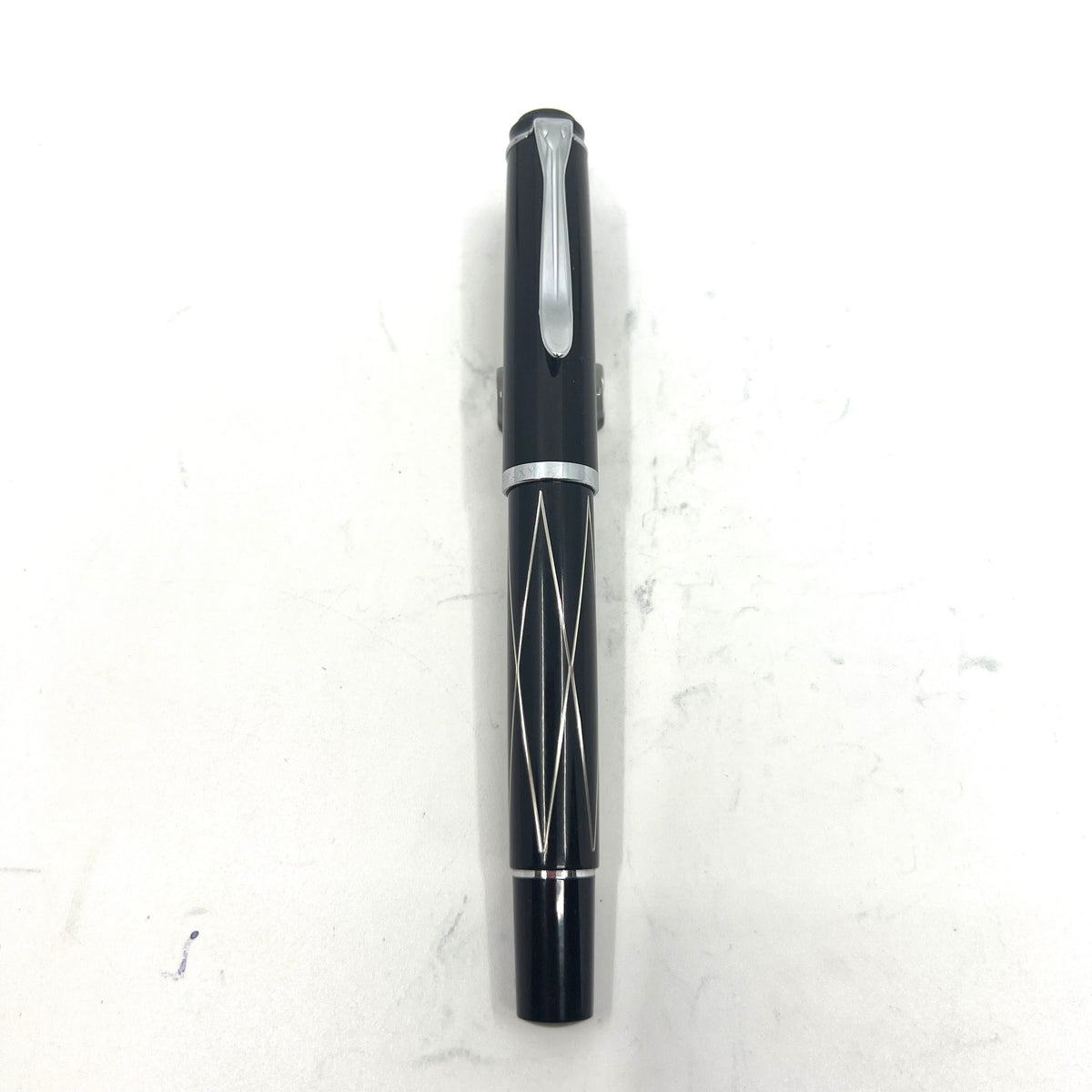 Pelikan Classic M215 Black-Silver Rhombus Fountain Pen – Fountain Pen ...