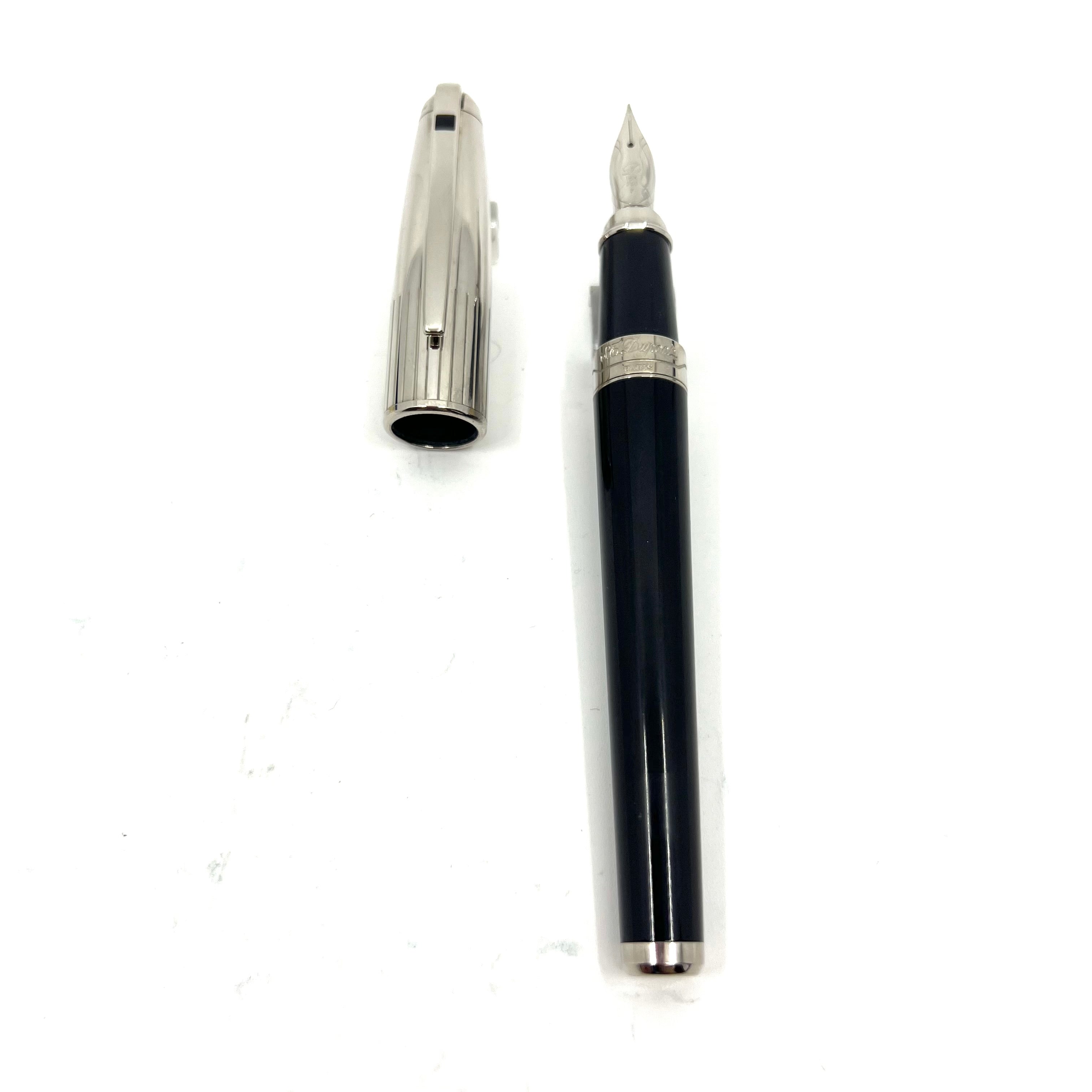 S. T. Dupont Large Orpheo Fountain Pen - Platinum Plated Cap – Fountain ...