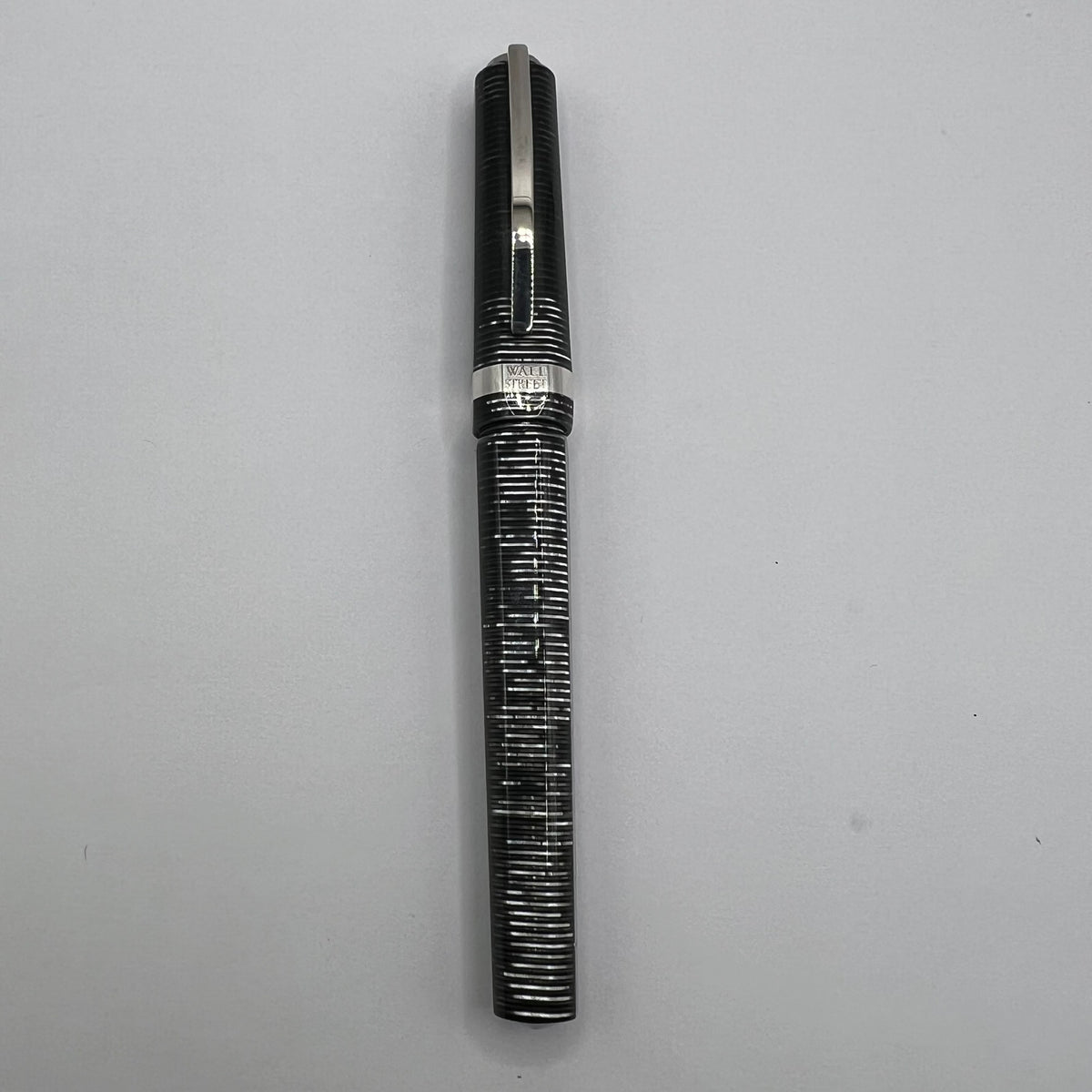 Visconti Wall Street Glittering Silver Celluloid Fountain Pen - Fine 1 ...
