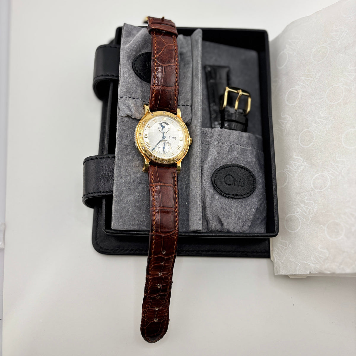 OMAS Prius Chronometer Watch - Solid Gold 18K - Extremely Rare ...