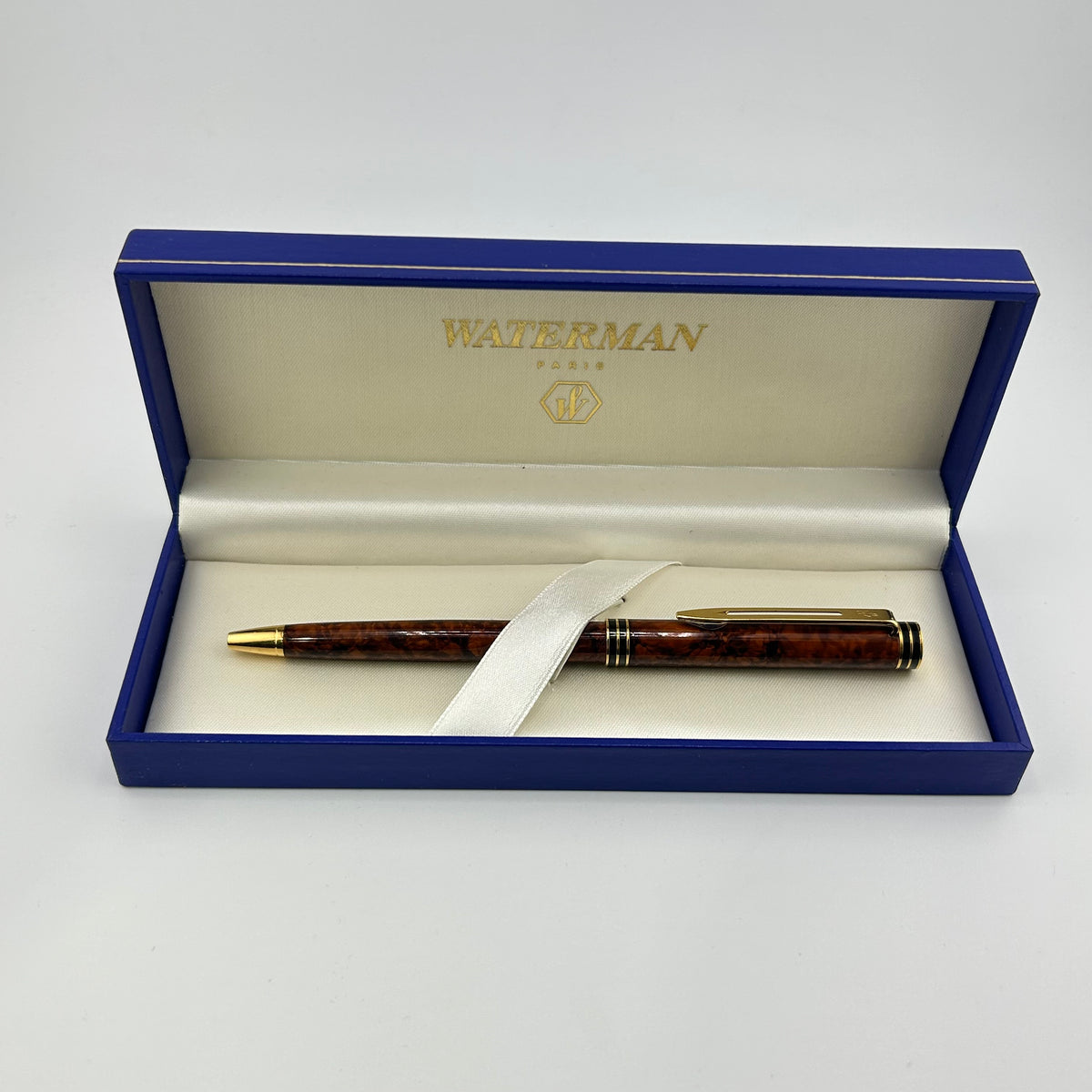 Waterman Exclusive brown marble lacquer circa 1990 - Ballpoint ...