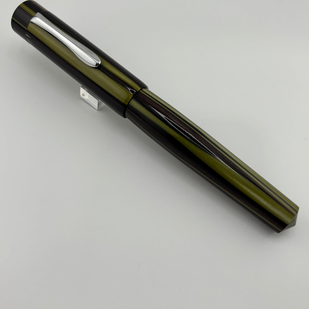 Ranga Pen huge Pen Lime and Black resin NICE - Fine nib - Fountain Pen ...