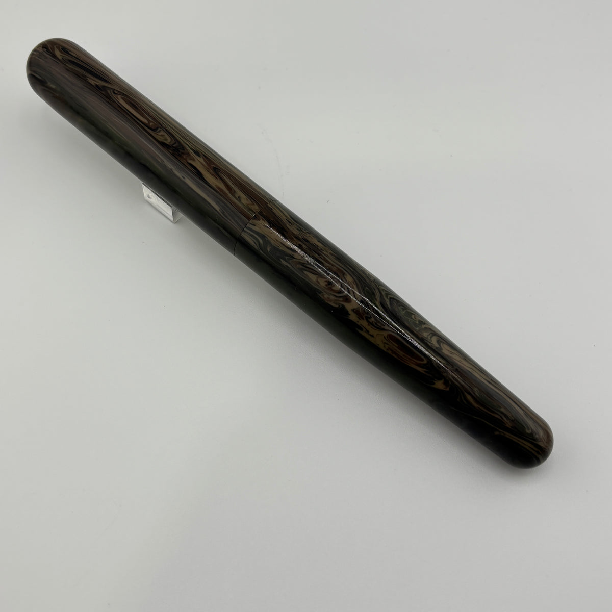 Ranga Pen huge Pen Round shape Brown Mottled - Flex nib - Fountain Pen ...