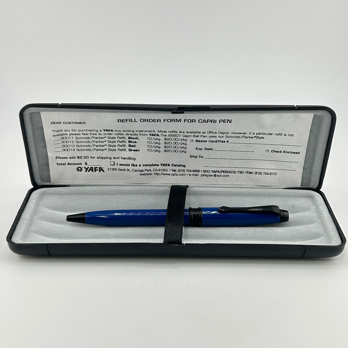Yafa Brands Navy Blue Black trim - Ballpoint pen – Fountain Pen Hospital