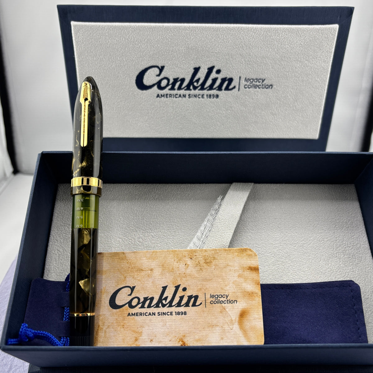 Conklin Nozac Green Saft Celluloid Fountain Pen – Legacy Collection Li ...