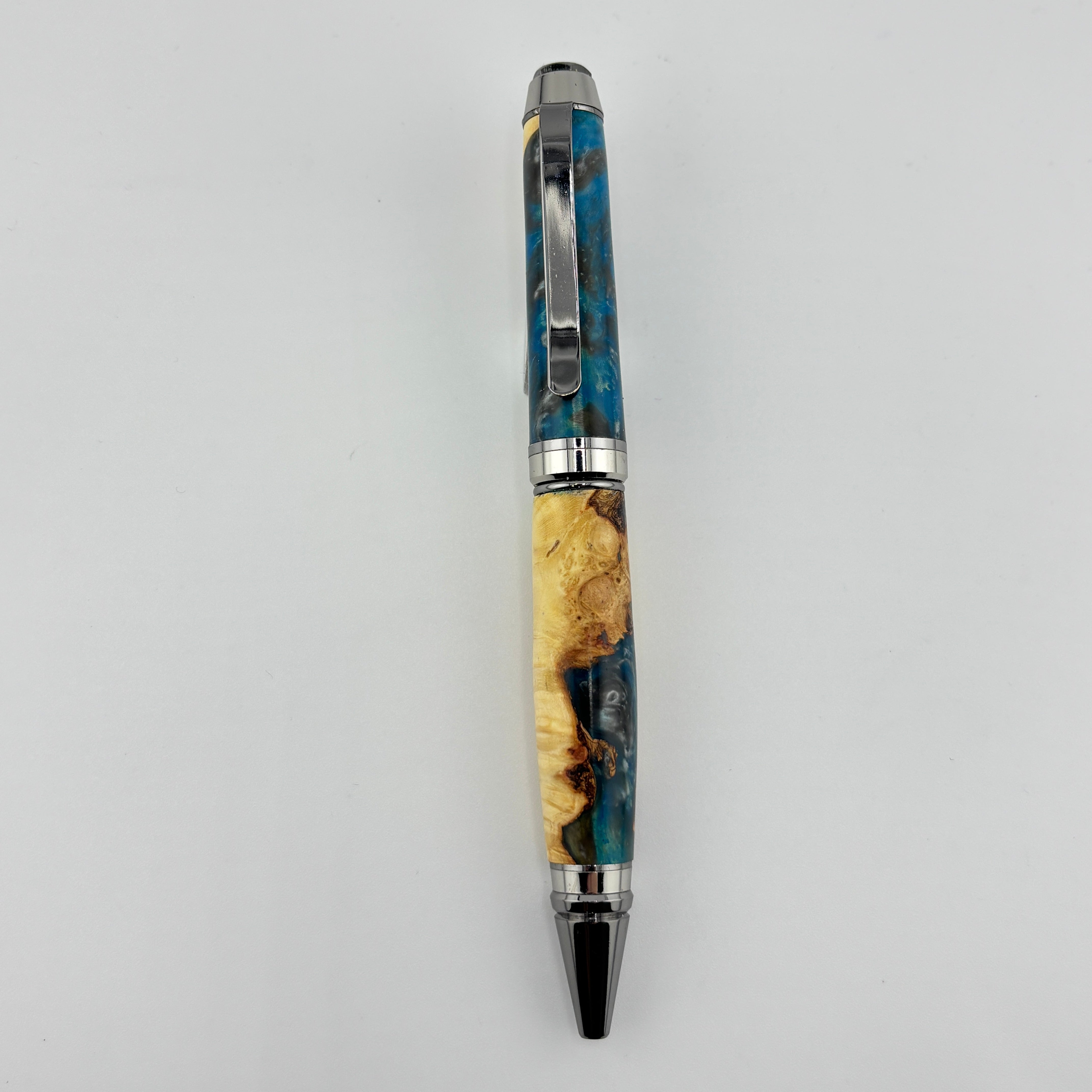 No Name Ball Pen superb wood color Blue and Cream - Ball pen – Fountain ...