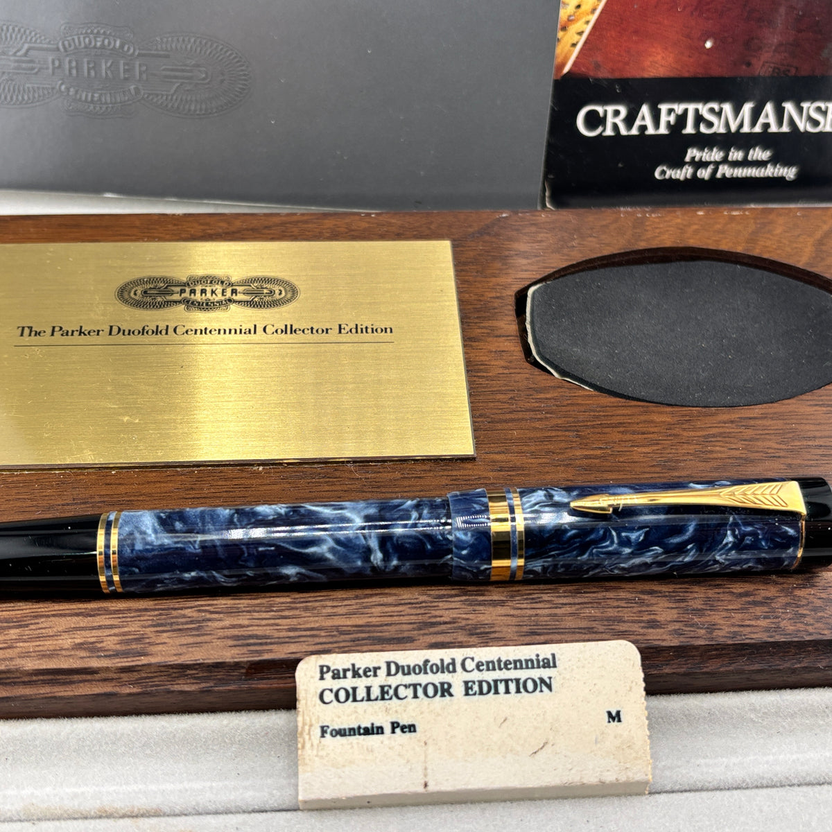 Parker Duofold Blue Marble 1888-1988 Centennial Collector Edition - Fi ...