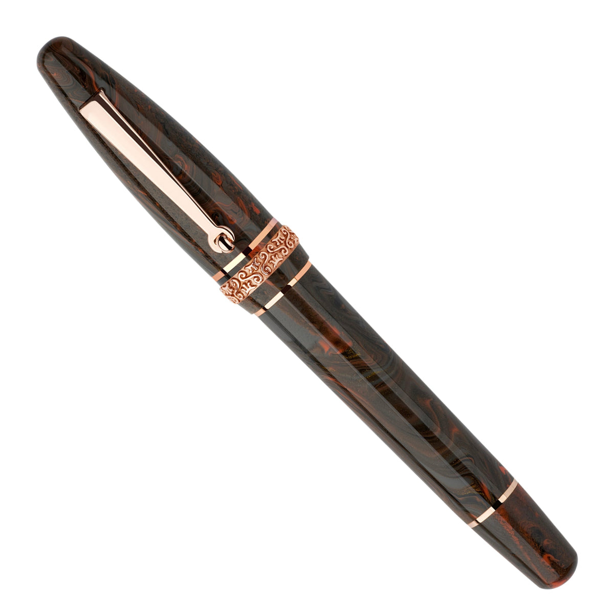 Maiora Ogiva Golden Age Brown/Orange w/Rosegold Trim (Earth) - Fountai ...