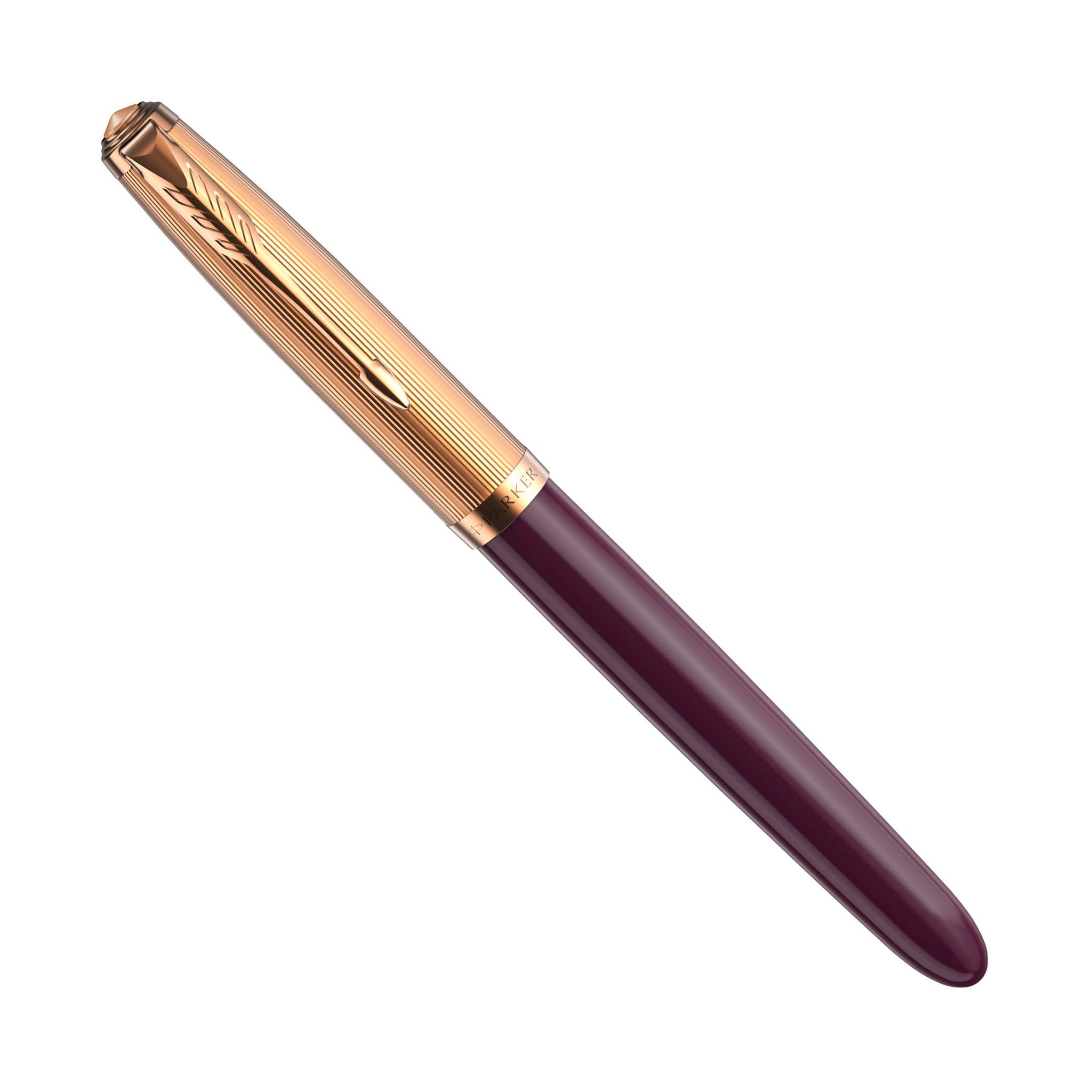 Parker 51 Deluxe Plum Gold Fountain Pen 18KT Nib