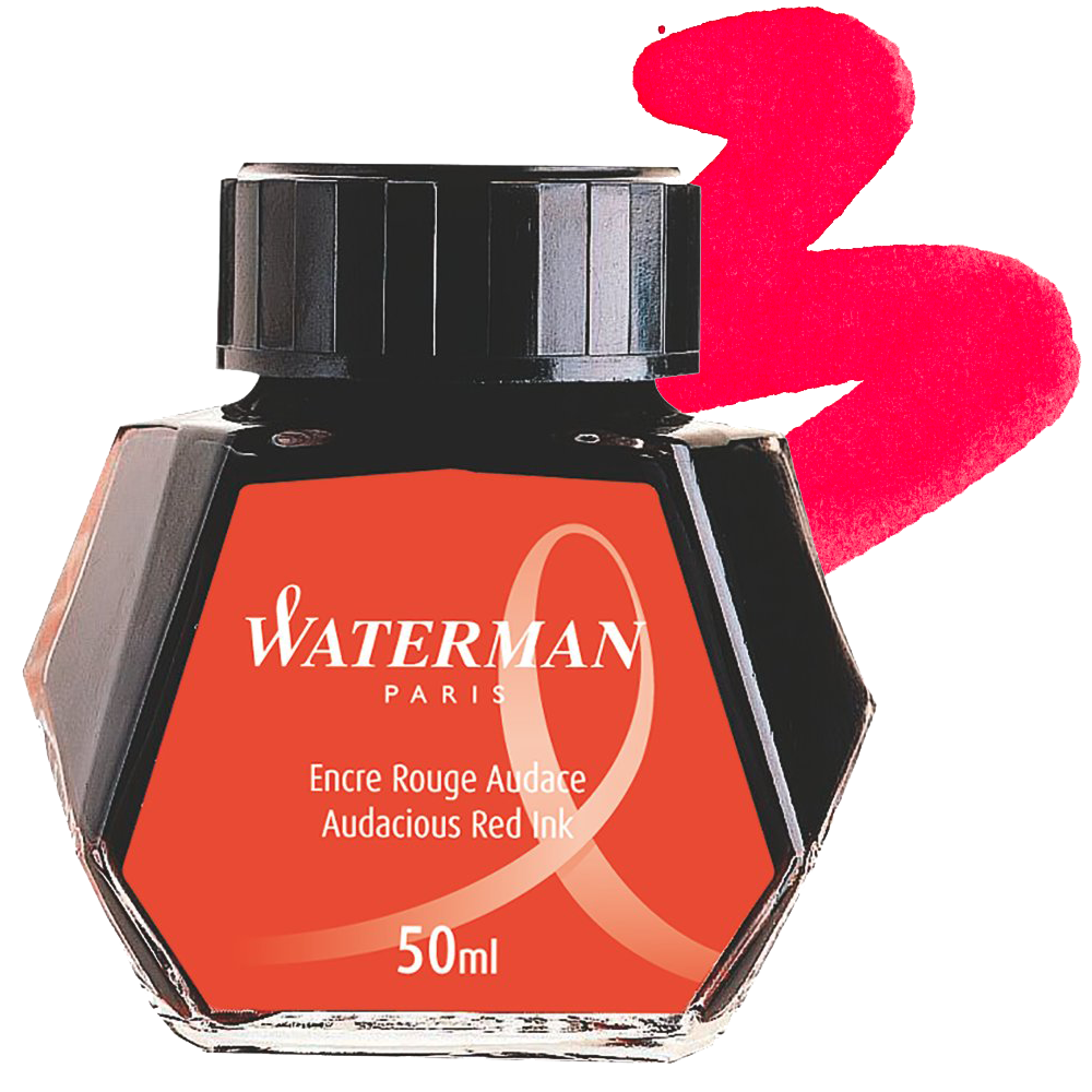 Waterman 50ml Red Ink (Audacious Red) – Fountain Pen Hospital
