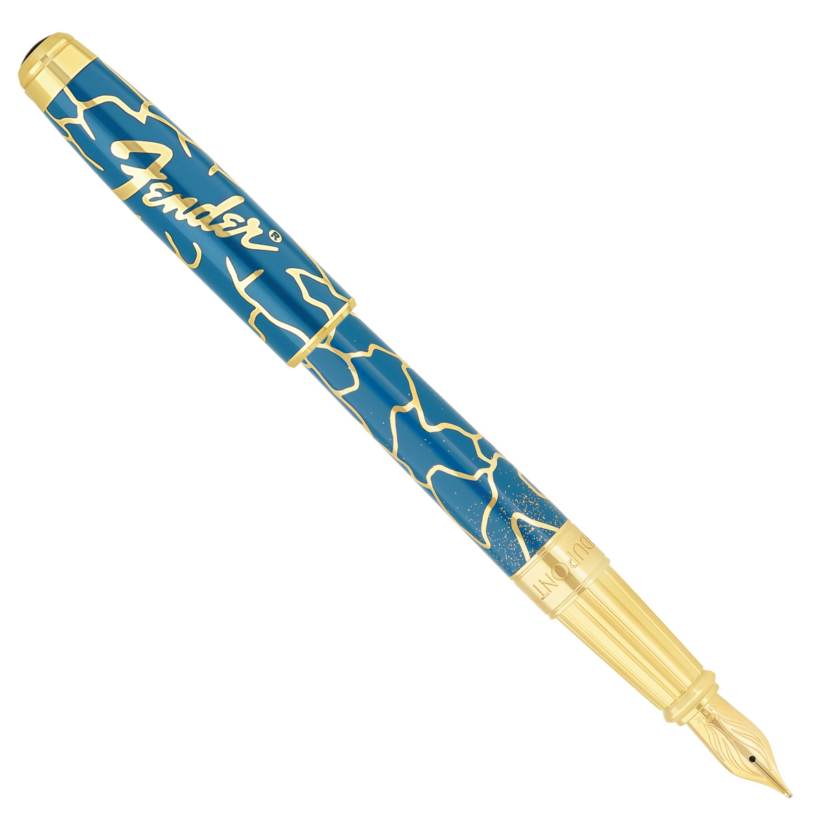 ST Dupont Fender Blue & Golden Fountain Pen – Fountain Pen Hospital